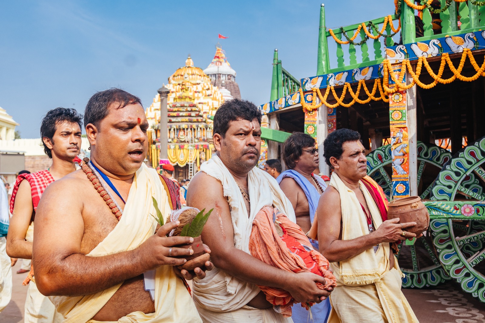 Puri:20/6/23:The consecration ritual or "Pratistha Puja" of the newly ...