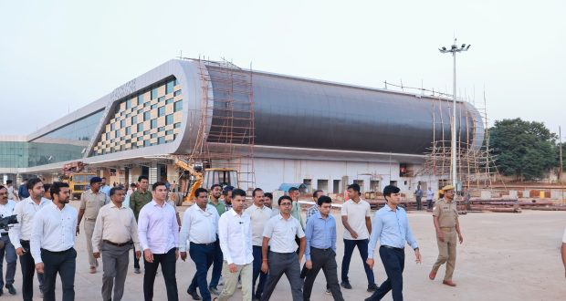 5T and Nabin Odisha Chairman V. K. Pandian visited the Inter-State Bus ...